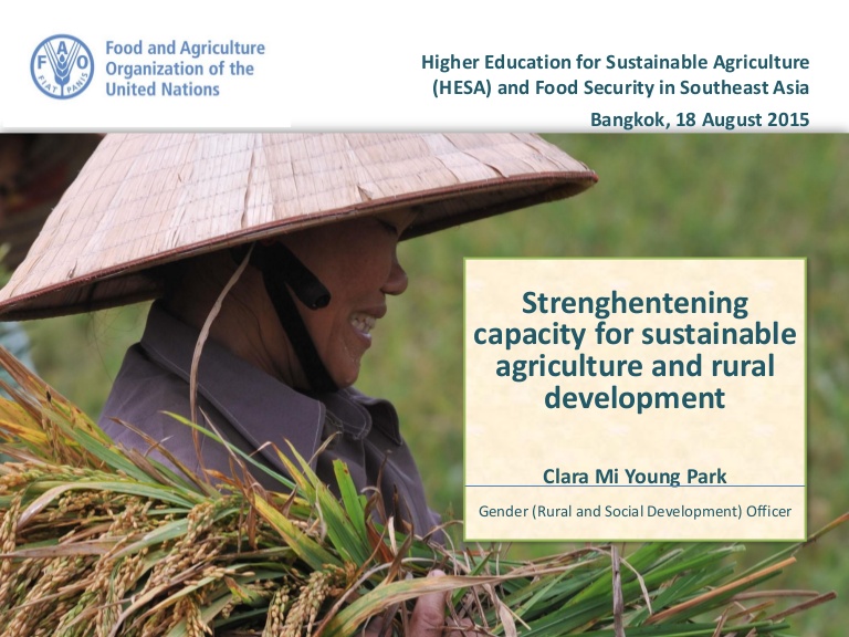 Strengthening capacity for sustainable agriculture and rural ...