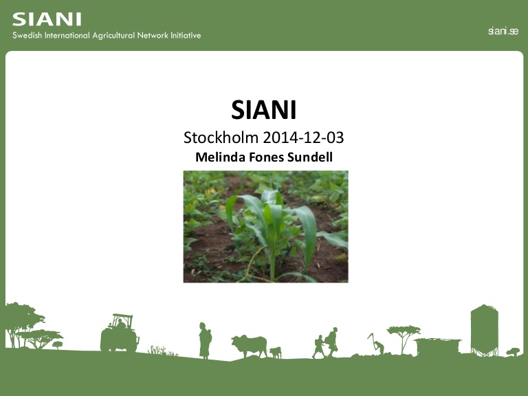 What is SIANI about? - SIANI