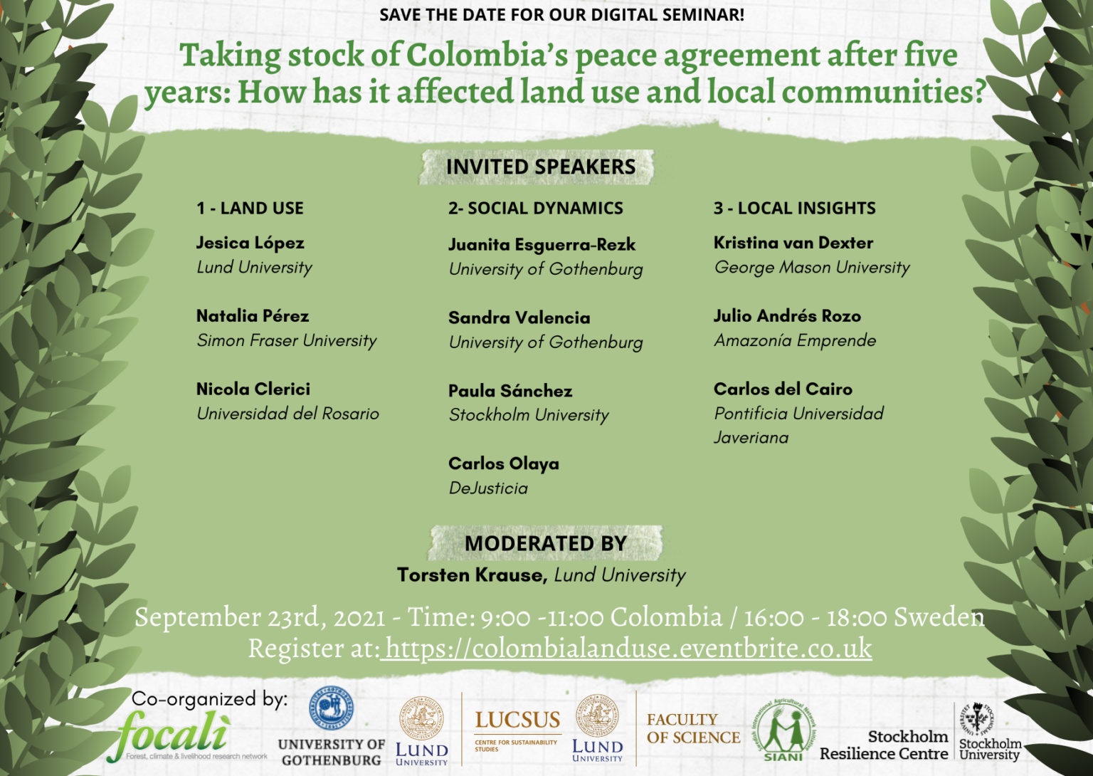 Land use changes and its dynamics in Colombia almost five years after the signing of the peace ...